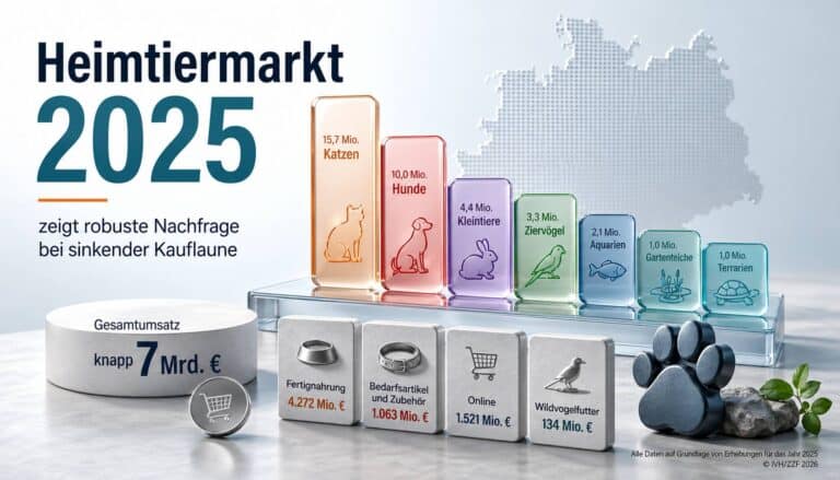 Heimtiermarkt 2025: Umsatz bleibt nahe 7 Milliarden Euro